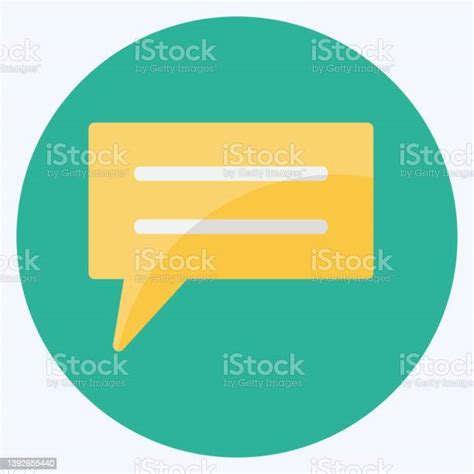 아이콘 채팅 버블 교육 기호에 적합합니다 플랫 스타일 편집 가능한 간단한 디자인 디자인 템플릿 벡터 간단한 기호 그림 개체