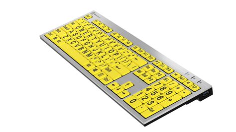 Logickeyboard Large Print Slimline Keyboard For Pc