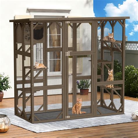 Utoasis Catio Outdoor Cat Enclosure 6 Tiers Large Outdoor