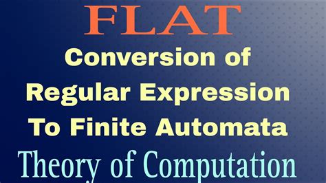 Conversion Of Regular Expression To Finite Automatatocflatautomatatheoryflat Dsa