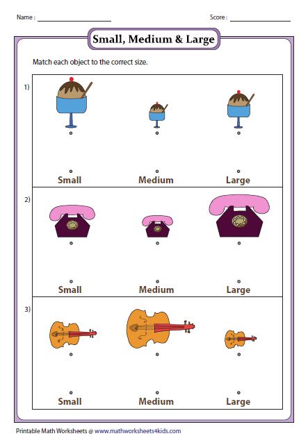 Big And Small Worksheets