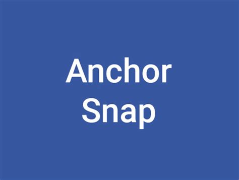 Anchor Snap Gui Tools Unity Asset Store