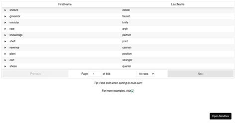 React Table Sub Components Forked Codesandbox