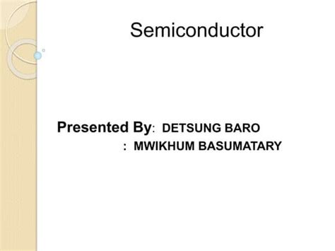 Lecture 2 Types Of Semiconductors Pdf