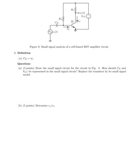Solved Figure 3 Small Signal Analysis Of A Self Biased B Jt