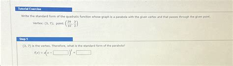 solved tutorial exercisewrite the standard form of the