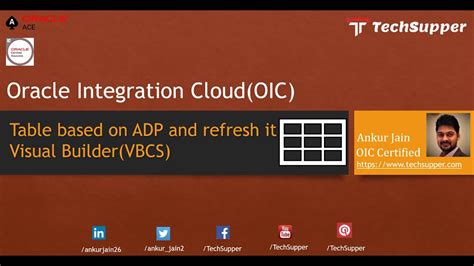 Populate Table Based On Adp In Visual Builder Cloud Services Oracle