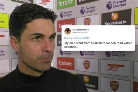 Mikel Artetas Brilliant Response To Being Yellow Carded During Sky