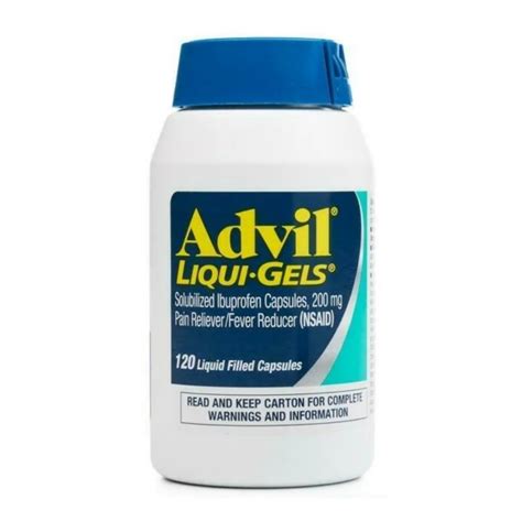 ادویل ژله ای ایبوپروفن 200 میلی گرم 120 عددی Advil Liqui Gels 200 Mg Ibuprofen