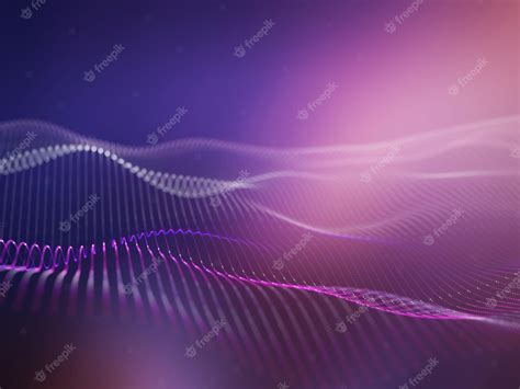 Free Photo 3d Data Communications Background With Flowing Particle Waves