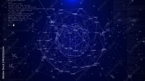 Digital Data Flow Global Earth Technology 3d Connection Network Background Worldwide Big Data