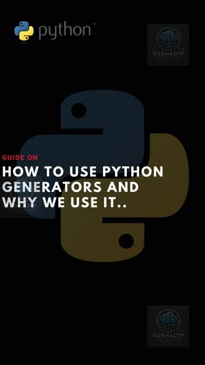 Subhadip Mukherjee On Linkedin Pythongenerators