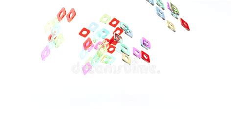 Color Glass Cube Assembling On White Back Endlessly 3d Stock Illustration Illustration Of