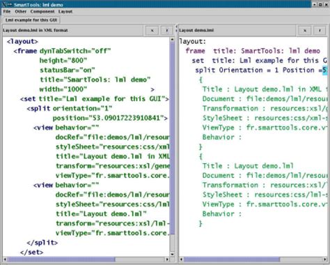 Three Views Of The Gui Model Of Figure 3 An Xml View On The Left A Download Scientific