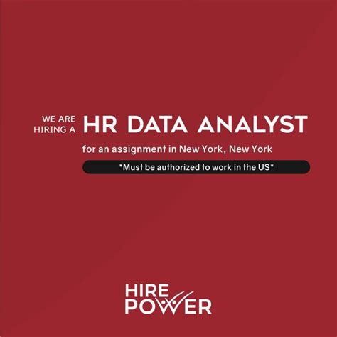 Hr Dataanalyst Newyorkcity Newyork Job Jobs Hiringnow Jobalert Hiring Vacancy