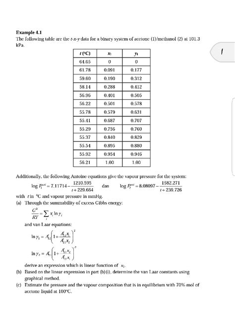 Example 4 1 The Following Table Are The X Y Data For