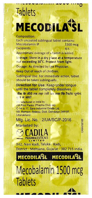 Mecodila Sl Tablet 10 Uses Side Effects Dosage Price Truemeds