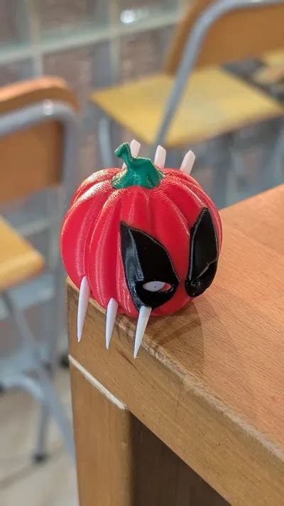 Deadpool Halloween Pumpkin By Snk3dd Makerworld Download Free 3d Models