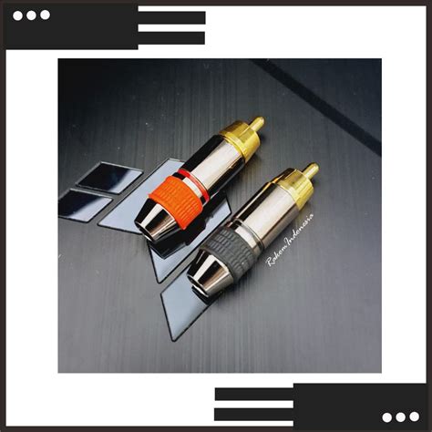 Jual Jack RCA Black Metal Gold Satu Set Warna Merah Dan Hitam Jack RCA MURAH Shopee Indonesia