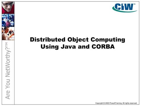 Ppt Distributed Object Computing Using Java And Corba Powerpoint