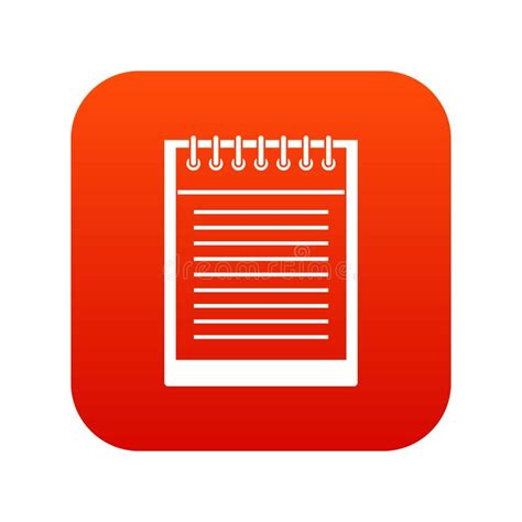 Spiral Notepad Icon Digital Red Stock Vector Illustration Of Communication Check 110731846