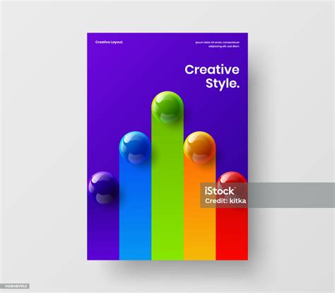 추상 3d 공 팜플렛 개념입니다 현대 회사 브로셔 A4 벡터 디자인 서식 파일입니다 A4 용지에 대한 스톡 벡터 아트 및 기타 이미지 A4 용지 개념 고급 Istock