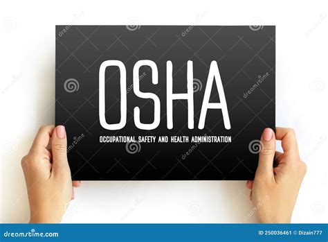 Osha Occupational Safety And Health Administration Acronym Text