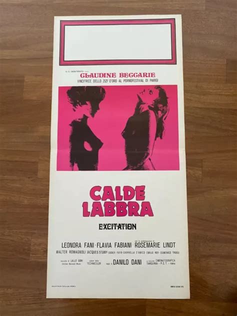 84s Locandina Poster Calde Labbra Excitation Claudine Beccarie Leonora