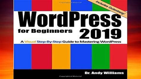 wordpress tutorial for beginner step by step pdf 2019 youtube