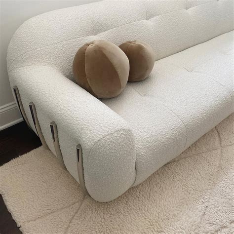 Brace 9825 Cream Boucle Sofa Reviews Cb2