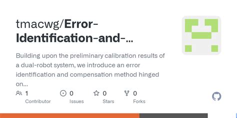 github tmacwg error identification and compensation of a dual robot