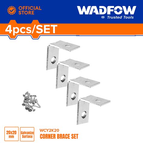 Wadfow 4pcs Corner Brace Set 20mm 100mm Right Angle L Bracket With