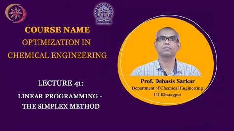 Lecture Linear Programming The Simplex Method YouTube