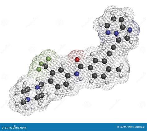 Ponatinib Cancer Drug Molecule Tyrosine Kinase Inhibitor Used In Treatment Of Chronic Myeloid