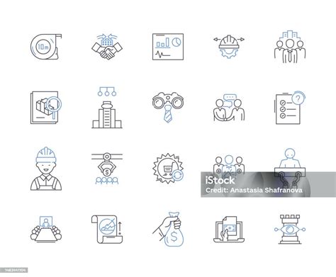 공장 워크플로 개요 아이콘 모음입니다 공장 워크플로 생산 제조 프로세스 품질 기계 벡터 및 일러스트레이션 개념 집합입니다 자동화