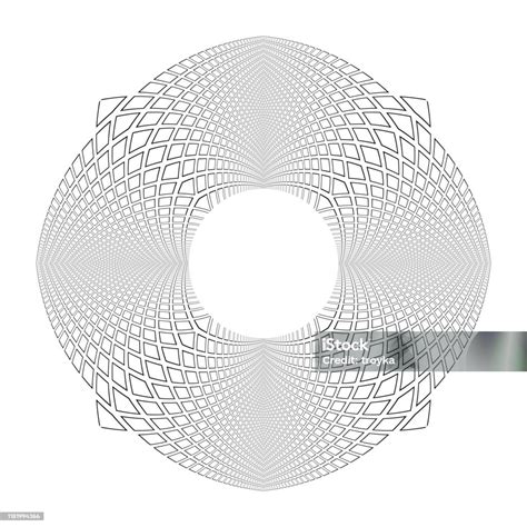 Op Art Geometric Design Element 3d Illusion Convex Shape Stock Illustration Download Image Now