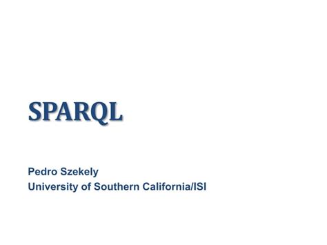 Introduction To Sparql Ppsx Databases Computer Software And