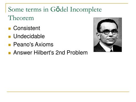 Ppt Complexity And G ö Del Incomplete Theorem Powerpoint Presentation Id5498563