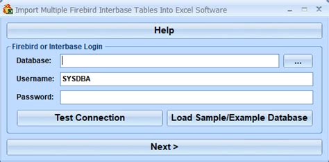 Import Multiple Firebird Interbase Tables Into Excel Software