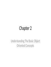 Understanding Basic Object Oriented Concepts Classes Objects