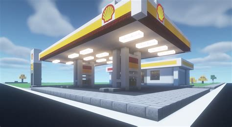 Semi Realistic Shell Gas Station Minecraft Map