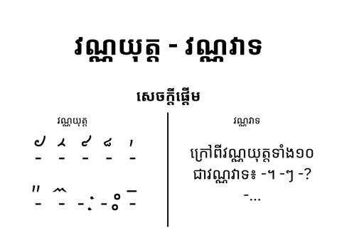 Learning About Khmer វណ្ណយុត្ត វណ្ណវាទ