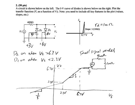 Solved 2 50 Pts A Circuit Is Shown Below On The Left The