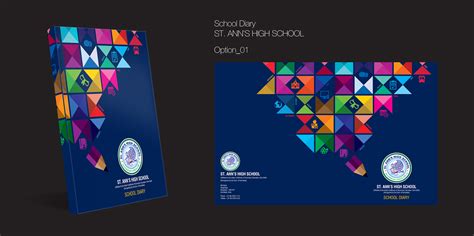 School Diary Cover Page Design Images Behance