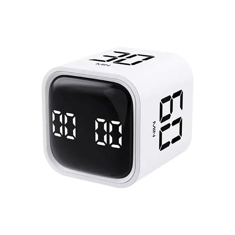 Productivity Cube Timer Gravity Sensor Flipping Led Display 4 Preset
