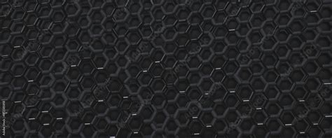 Nano Grid Model Exploring The Molecular Lattice Of Carbon Atoms In A Hexagonal Structure Stock