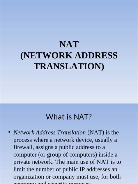 Nat Pdf Ip Address Port Computer Networking