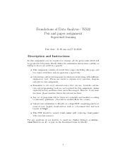 Pen And Paper Assignment Pdf Foundations Of Data Analysis WS Pen And Paper Assignment