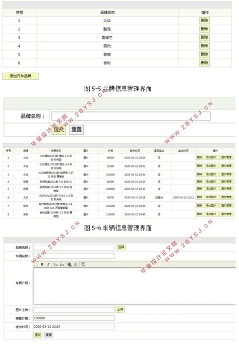 二手汽车供求网站 二手车交易 的设计与实现 SSH MySQL 含录像 Javaweb 计算机