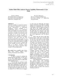 Failure Mode Effect Analysis Process Capability Failure Mode Effect Analysis Process